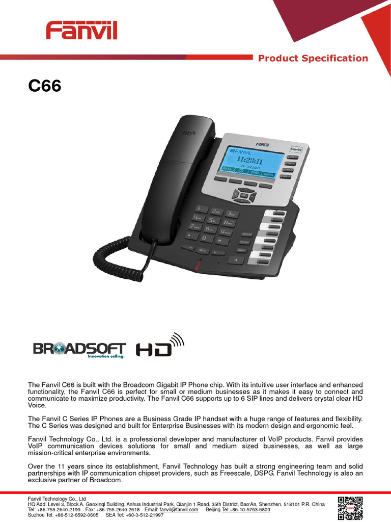 C66 | PDF | Session Initiation Protocol | Voice Over Ip