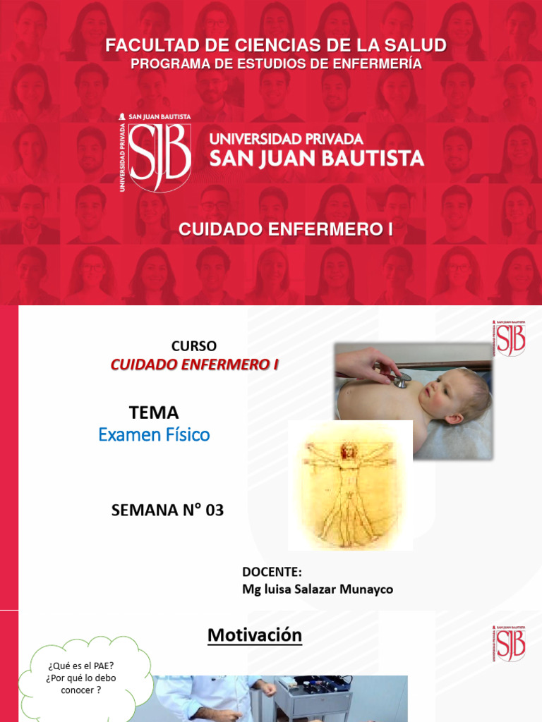 Sesion 3 Examen Fisico | PDF | Examen físico | Especialidades Medicas