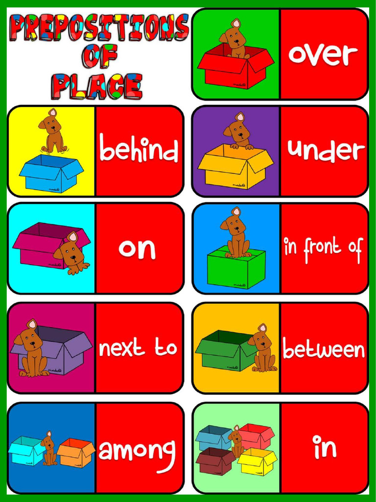 Prepositions of Place Dominoes Fun Activities Games Games 33770 | PDF