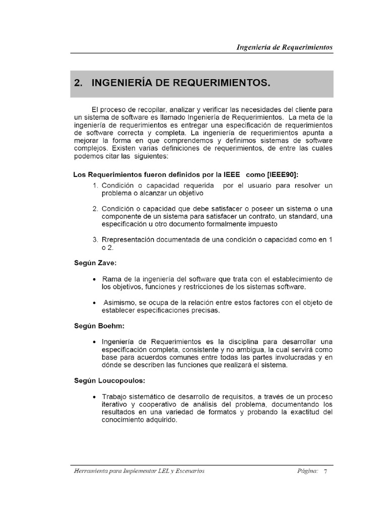 Ingeniería de Requerimientos | PDF