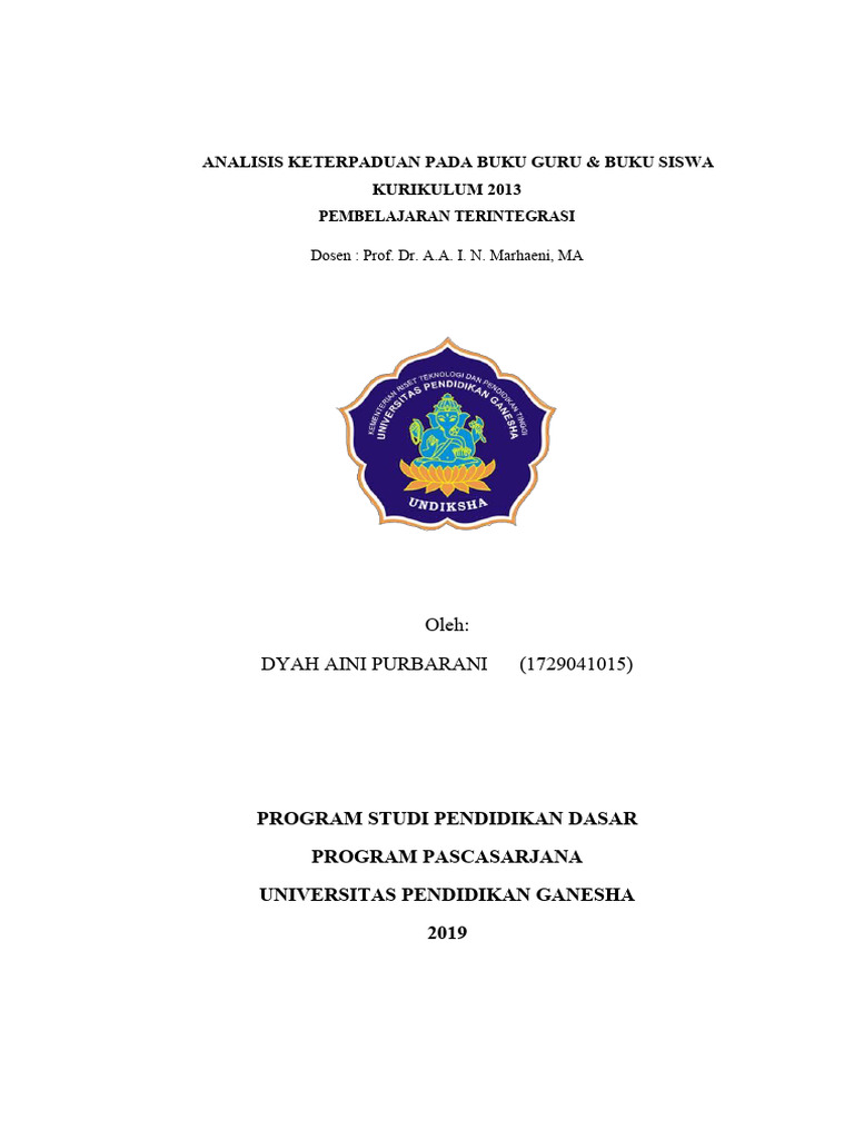 ANALISIS KETERPADUAN PADA BG & BS 2-Dikonversi | PDF