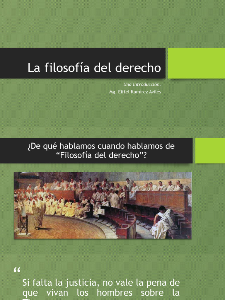 La Filosofía Del Derecho - PPT para 1° Tarea Académica | PDF