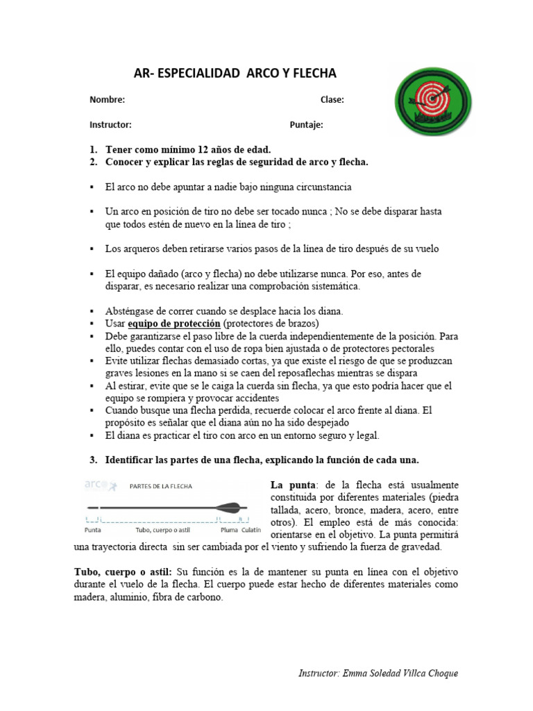Arco Y Flecha Pdf Tiro Al Arco Arco Y Flecha