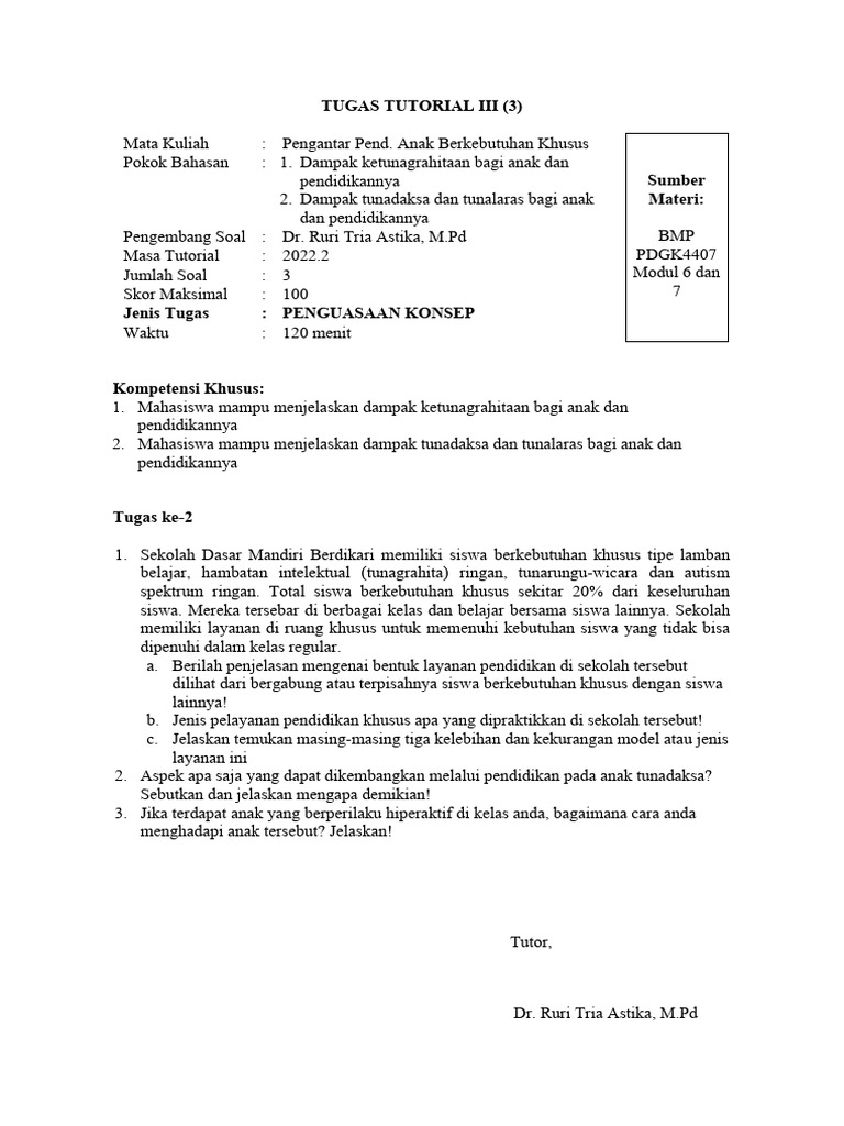 ABK - Tugas Tutorial Ke-3 | PDF