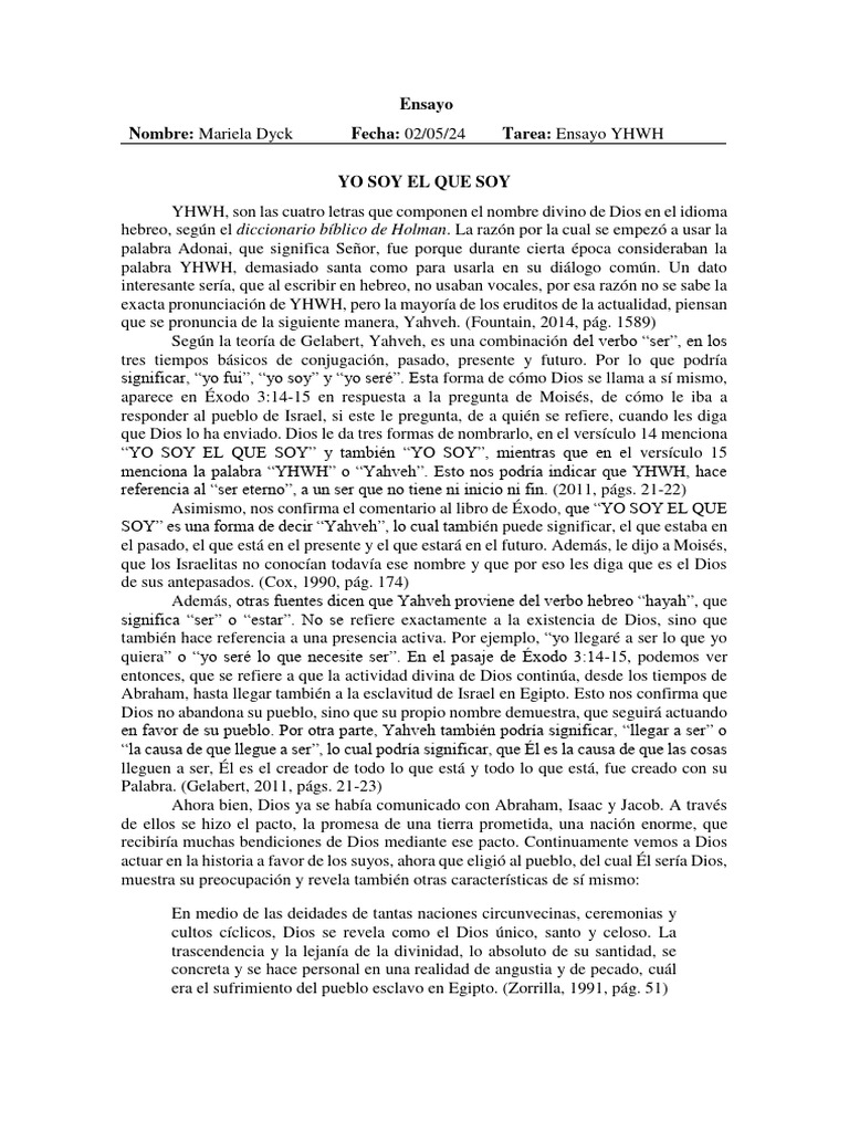 Significado de YHWH en la Biblia | PDF | Tetragrammaton | Dios