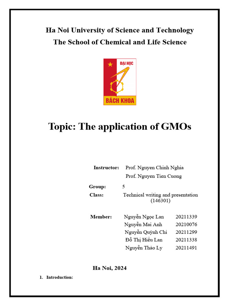 GMOs-Writing | PDF | Genetically Modified Organism | Genetic Engineering