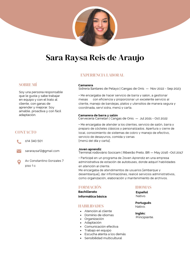 Currículum Creativo Minimalista Rosa | Descargar gratis PDF | Informática