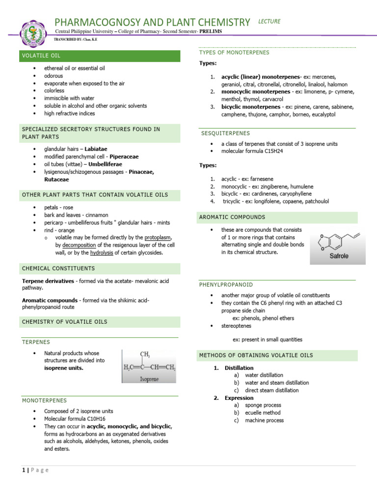 Volatile Oils | PDF | Essential Oil