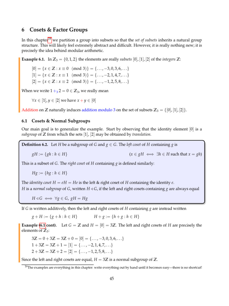 Notes 2 | PDF | Index Of A Subgroup | Group (Mathematics)