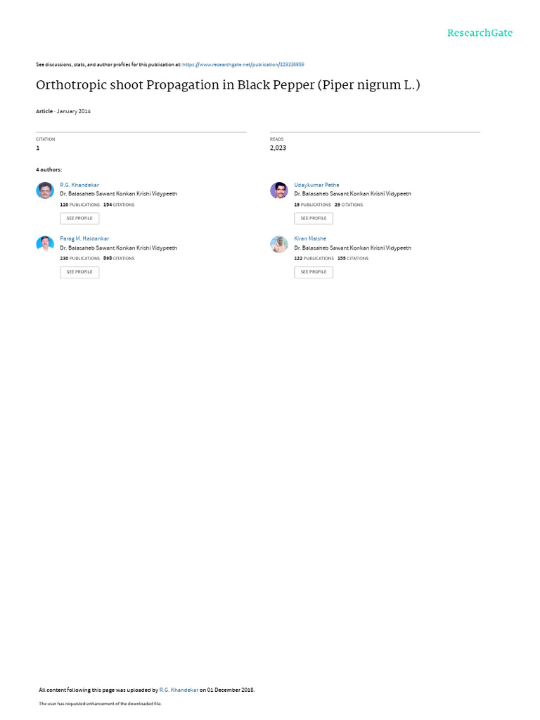 Orthotropic Shoot Propagation in Pepper | PDF | Soil | Agriculture
