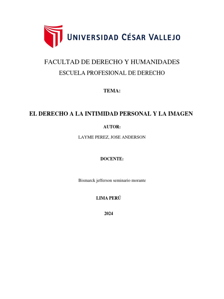 El Derecho A La Intimidad Personal y La Imagen | Descargar gratis PDF ...