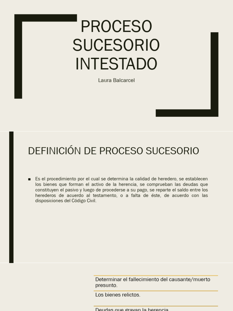 Proceso Sucesorio Intestado: Guía Completa | PDF | Herencia | Intestacy