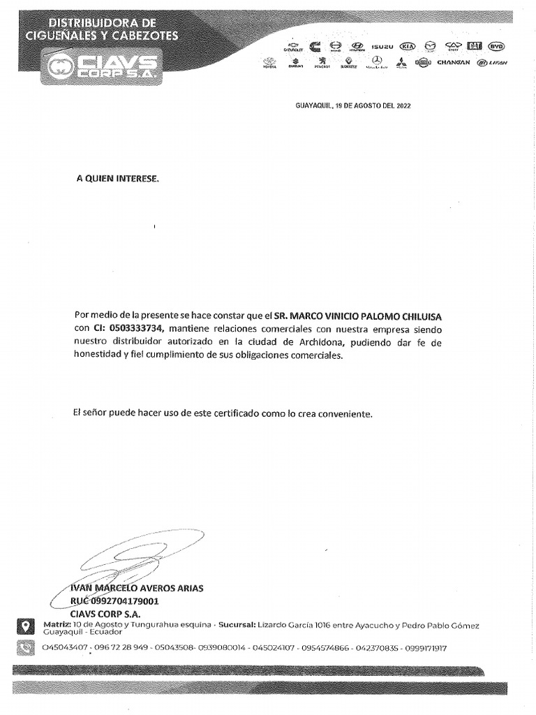 Anexo 4 Certificado de Distribuidor Autorizado | PDF Anexo 4 Certificado de Distribuidor Autorizado | PDF