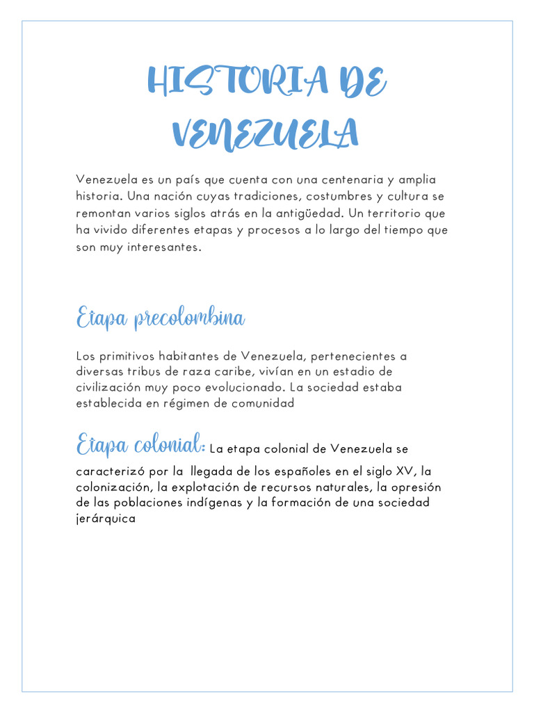 Historia de Venezuela | PDF