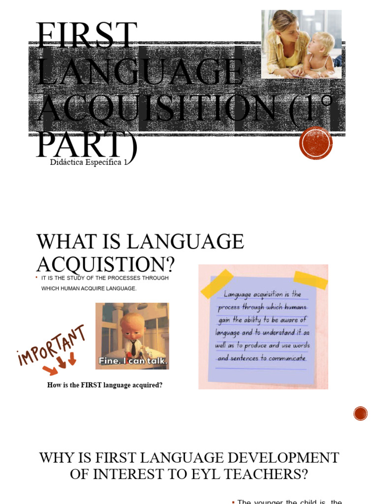 First Language Acquisition | PDF | Vocabulary | Word