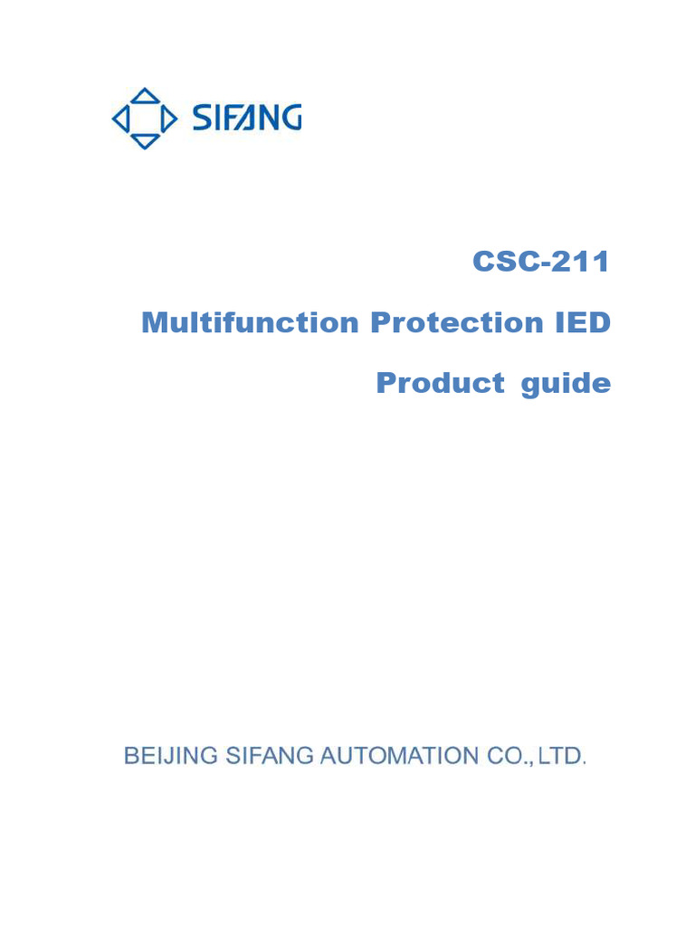 CSC-211 Multifunction Protection IED Product Guide | PDF | Power Supply ...