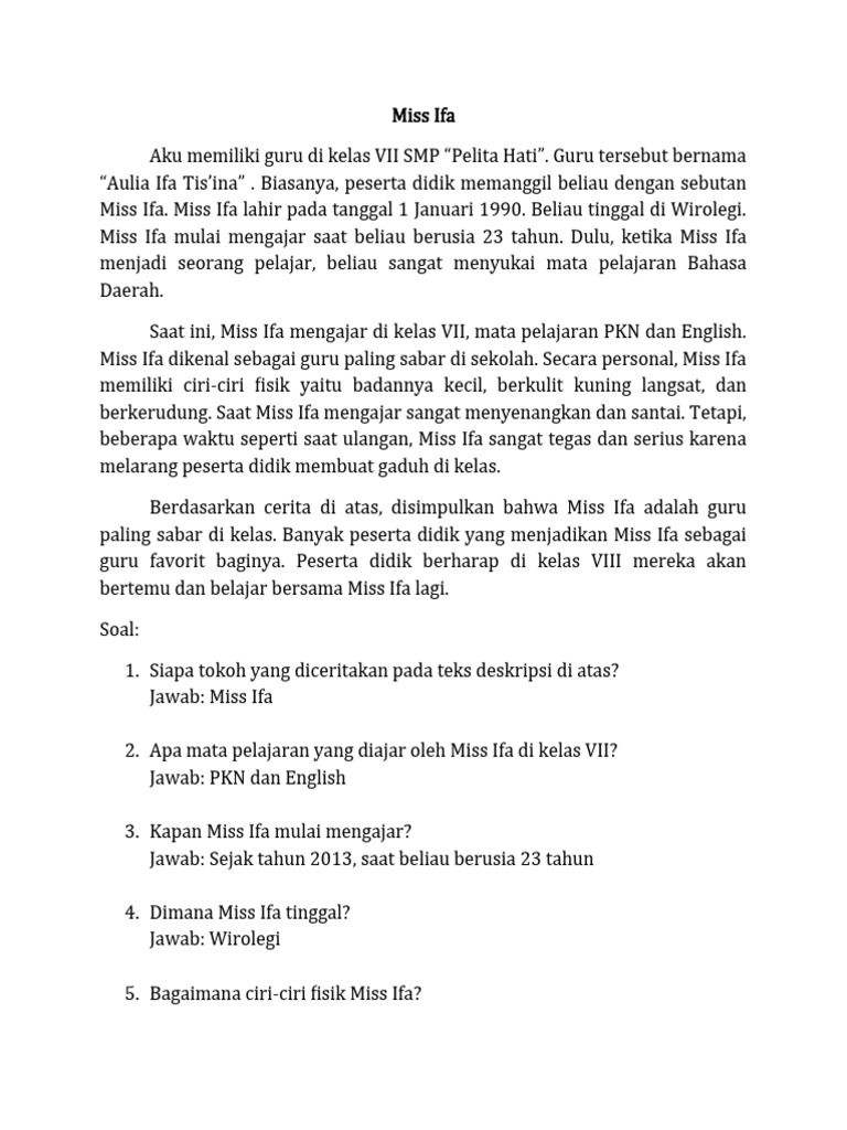 Miss Ifa Ghafi | PDF