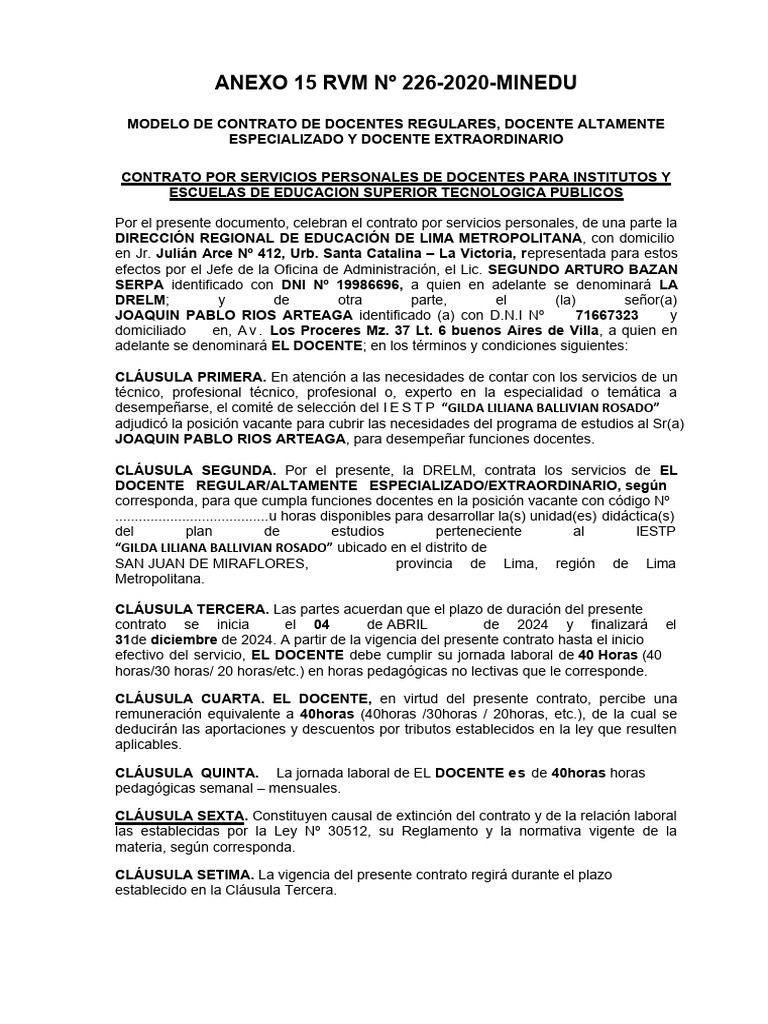 anexo 15 | PDF | Maestros | Educación más alta