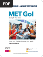 Michigan English Test Sample Questions | PDF | Tests | Test (Assessment)