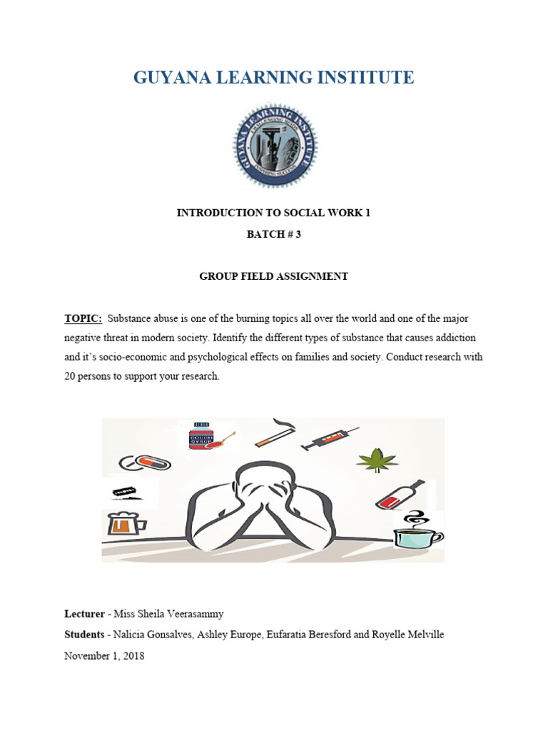 Field Assignment - Substance Abuse | PDF | Cannabis (Drug) | Tobacco ...