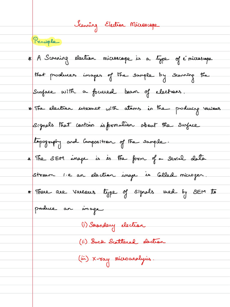 003 - Scanning Electron Microscope | PDF