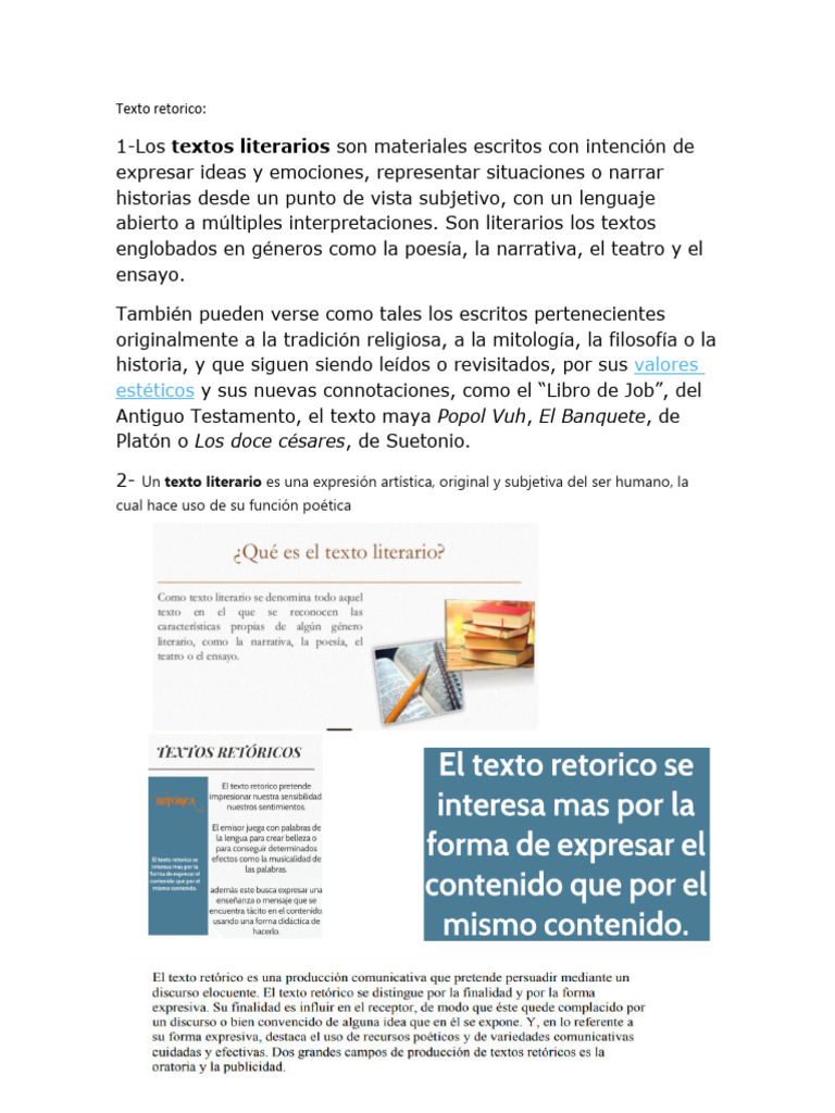 Texto Retorico | PDF | Poesía | Autor
