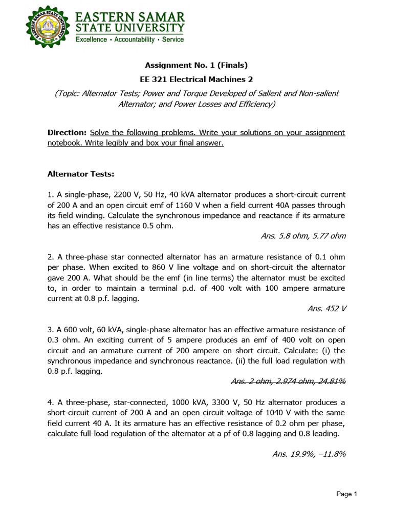 Alternator Testing and Efficiency Analysis | PDF | Electric Generator ...