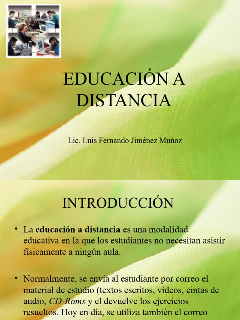 Ed A Distancia | PDF | Educación a distancia | Maestros