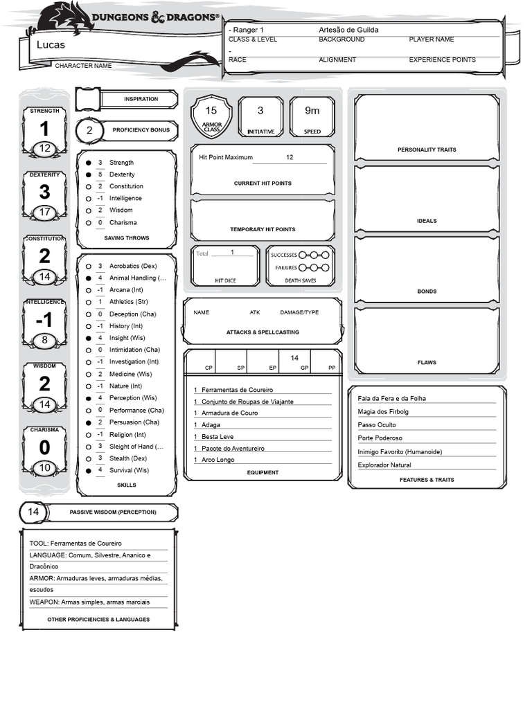 Ficha Lucas Eu | PDF | Forrageamento