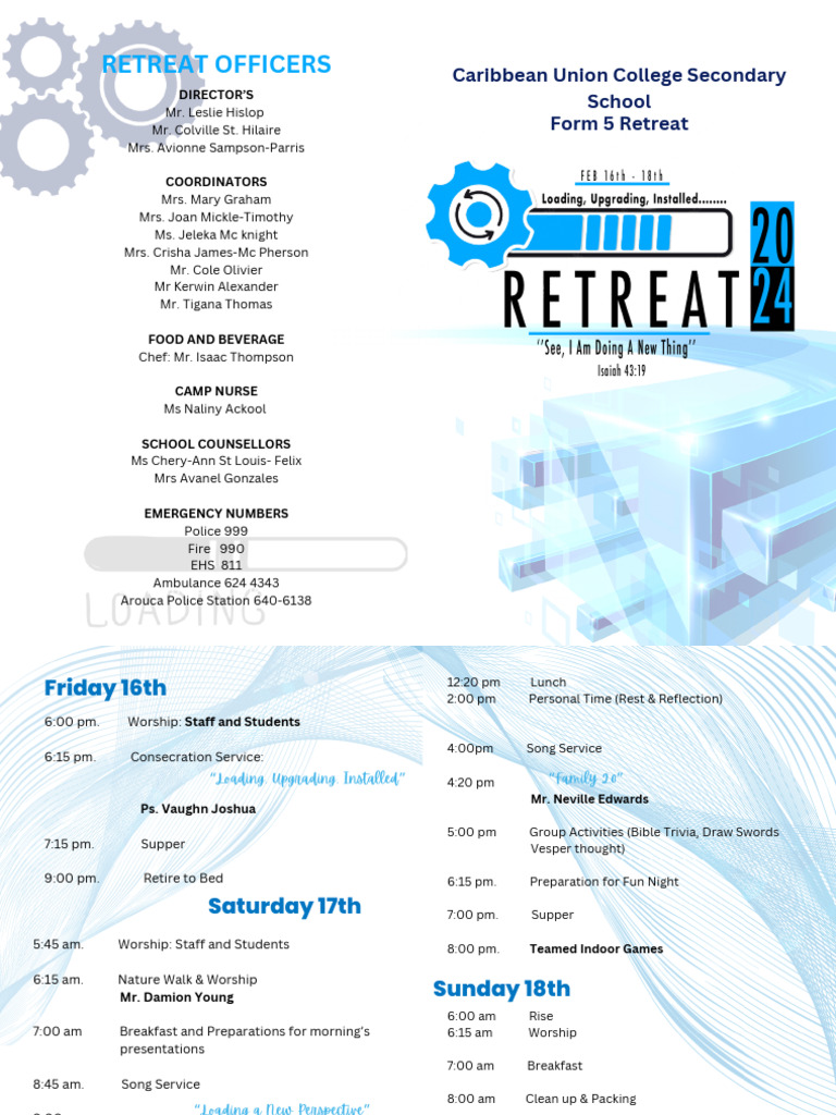 Retreat 2024 Prog. | PDF