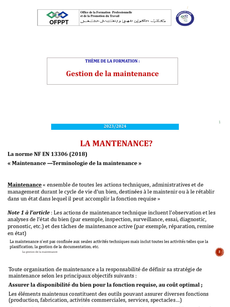 Gestion de la maintenance efficace | PDF | Ingénierie de fiabilité ...