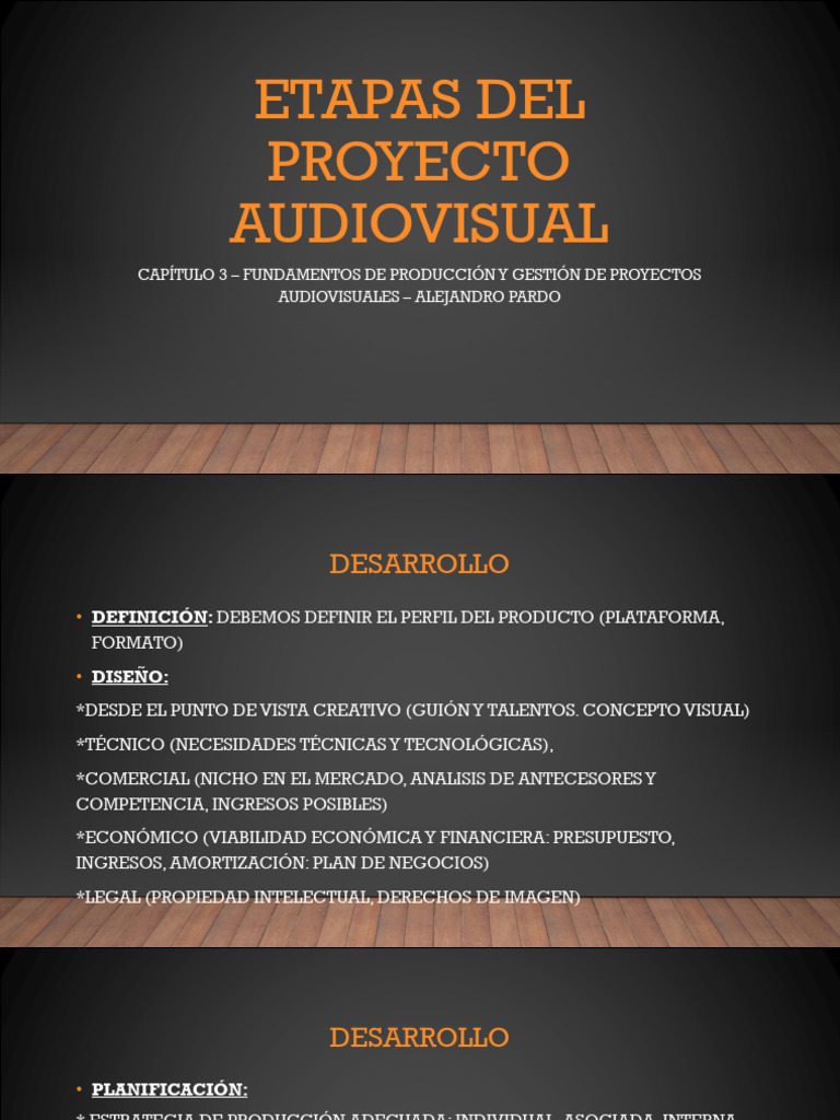 Etapas Del Proyecto Audiovisual | PDF | Presupuesto | Marketing