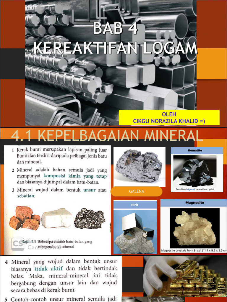 Bab 4 t3 KSSM Kereaktifan Logam | PDF