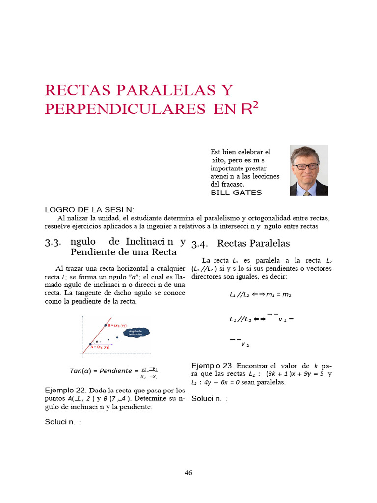 S01 - s2 - Rectas Paralelas y Perpendiculares | PDF | Pendiente | Línea (geometría)
