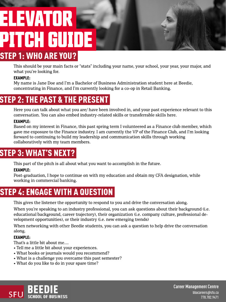 Elevator Pitch Guide | Download Free PDF | Communication | Human ...
