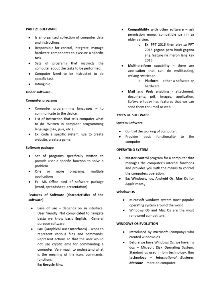 PART-2 Software | Download Free PDF | Operating System | Microsoft Windows