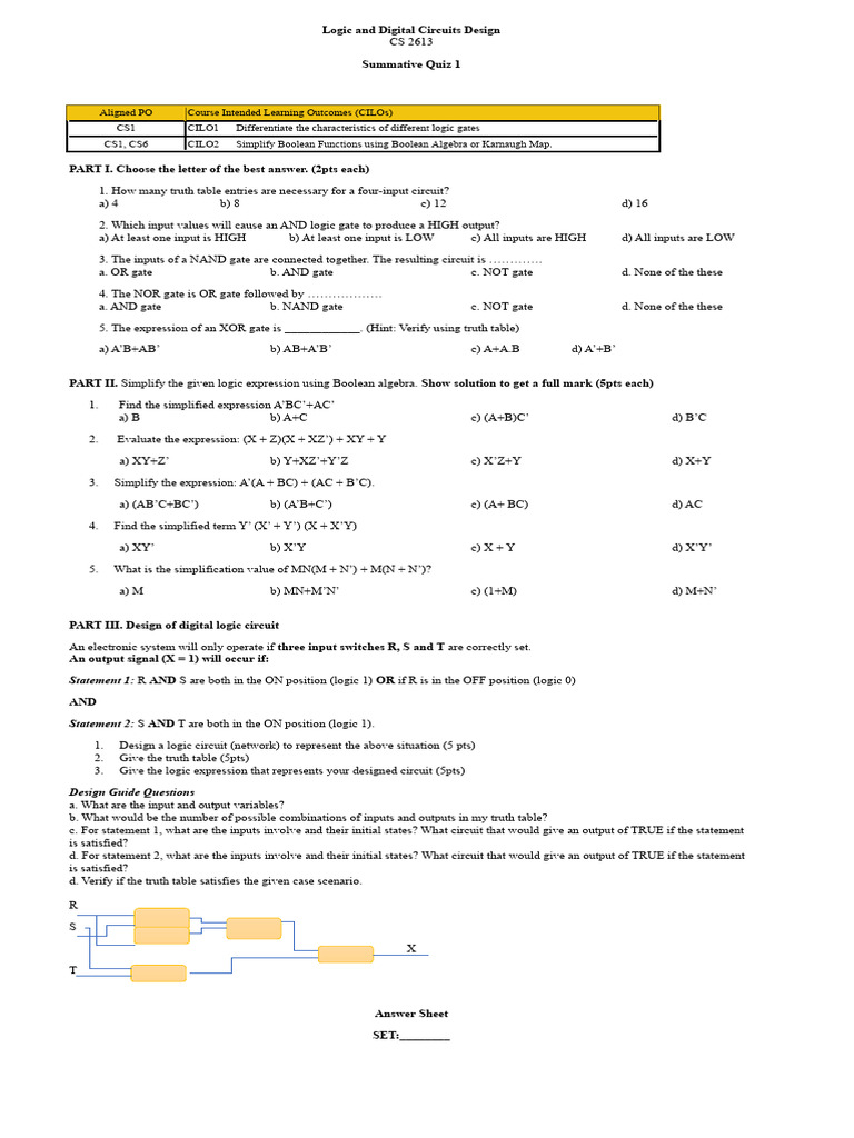 Practice | PDF | Logic Gate | Electronic Circuits