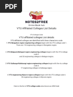 VTU College USN Number Guide | PDF | Engineering | Educational Institutions