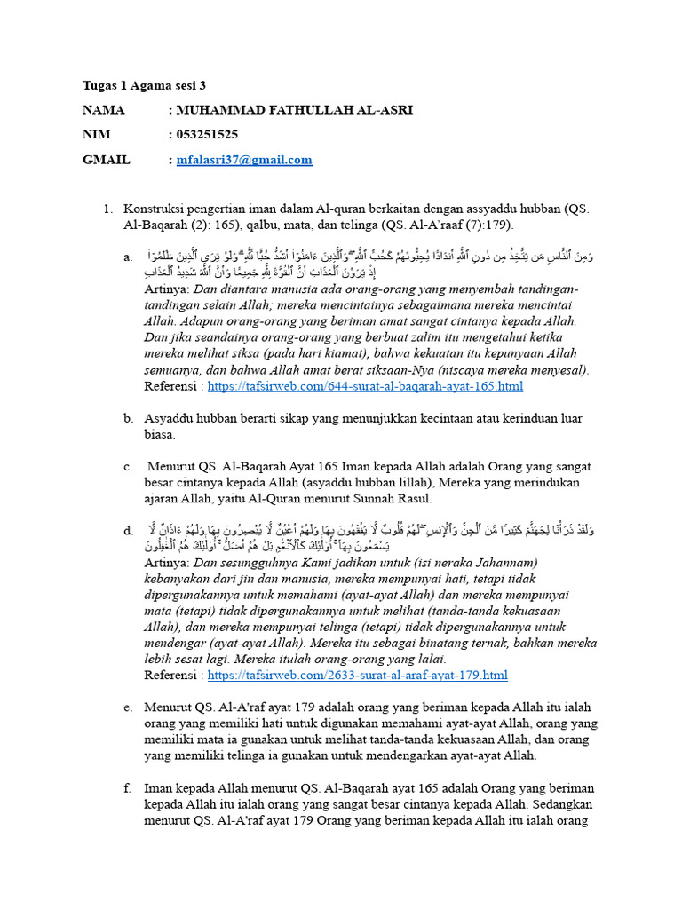 Tugas 1 Agama Sesi 3 | PDF