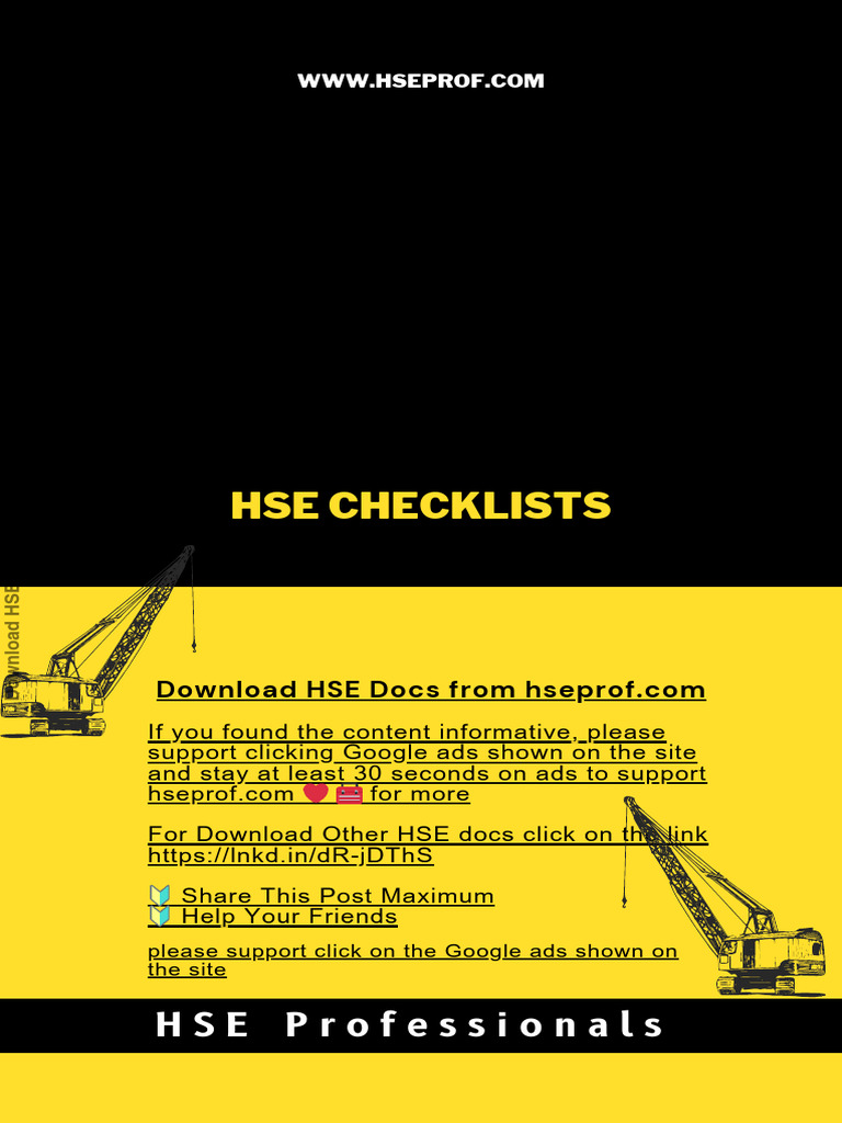 HSE Checklist | PDF | Electrical Connector | Truck