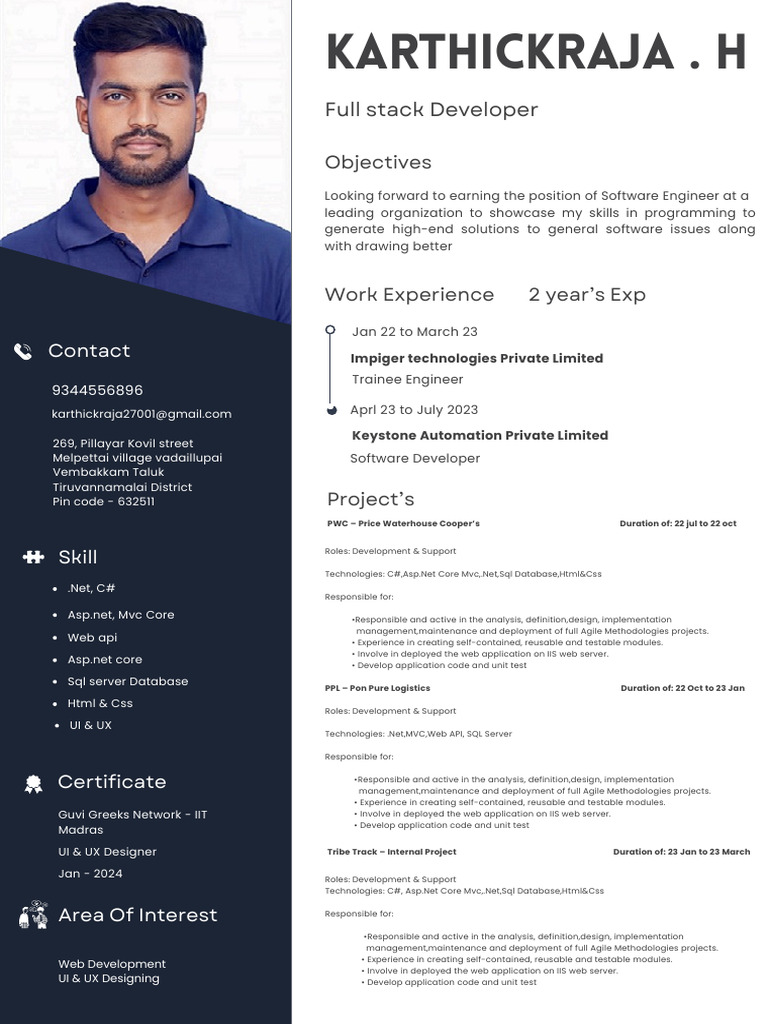 Karthickraja Updated Resume 2024 | PDF | Computer Programming | Systems Engineering