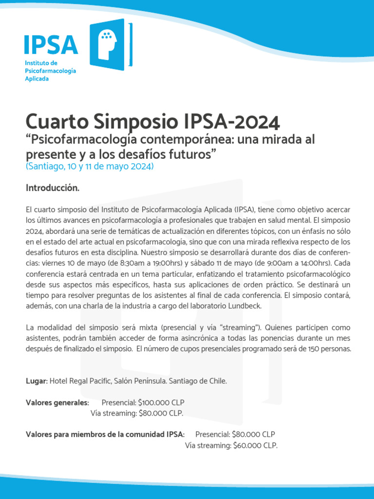 4to Simposio Programa 2024 | Descargar gratis PDF | Salud mental | Ciencias del comportamiento