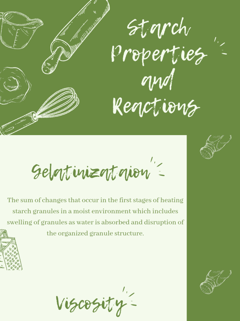 Starch Chemistry for Food Science | PDF | Starch | Chemistry