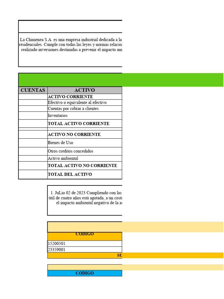 Formato Ejercicio Excel Tarea 4 Johhana | PDF | Depreciación | Activo fijo