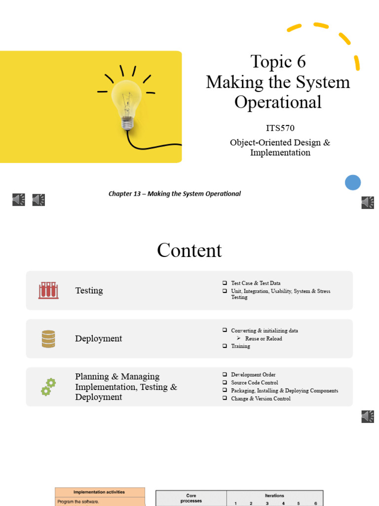 Its570 Topic 6 Making The System Operational C13 Pdf Method Computer Programming 