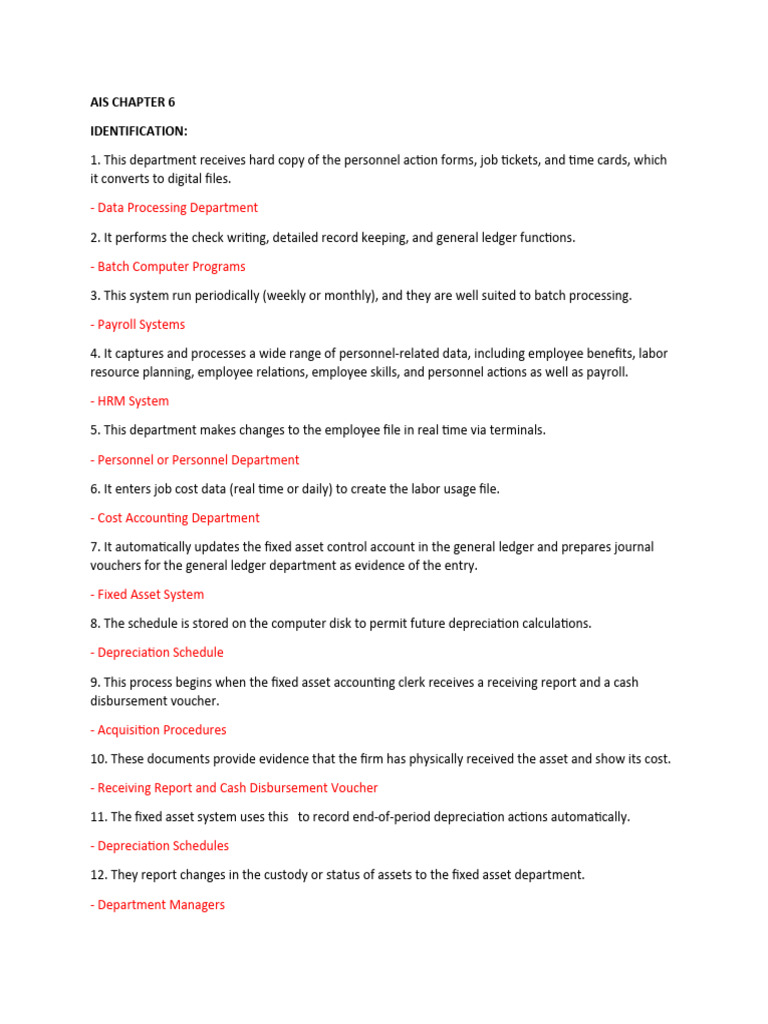 Ais Chapter 6 | PDF | Depreciation | Computer File