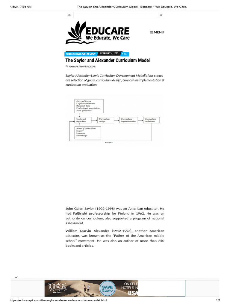 The Saylor and Alexander Curriculum Model | Download Free PDF ...