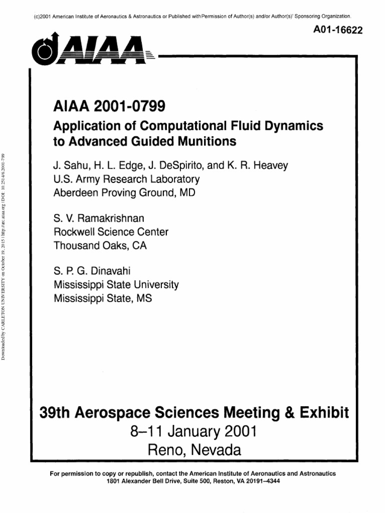 Sahu - 2012 - Application of Computational Fluid Dynamics To Advanced ... Sahu - 2012 - Application of Computational Fluid Dynamics To Advanced ...