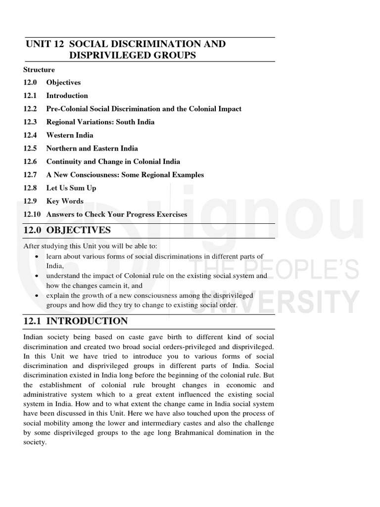 Unit 12 | PDF | Caste | Dalit