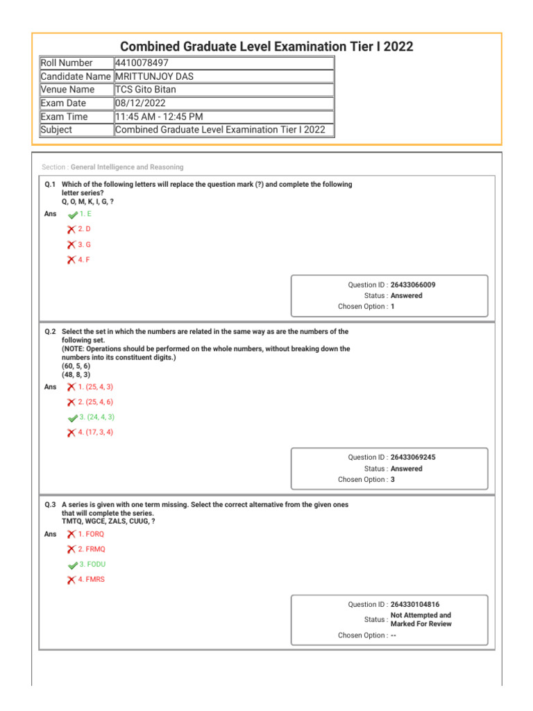 General Intelligence and Reasoning Questions | PDF | Question